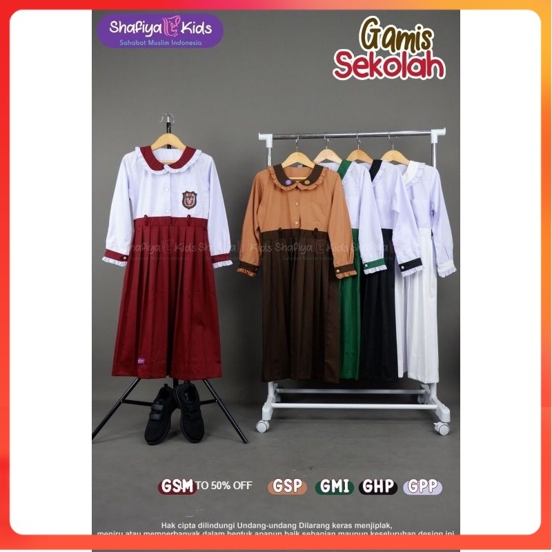 Jual Shafiya Kids - Gamis Sekolah SD | Merah Putih, Pramuka, Putih ...