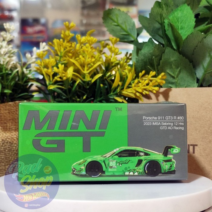 Jual Mini GT Porsche 911 GT3-R Rexy #80 GTD AO Racing 2023 IMSA Sebring ...