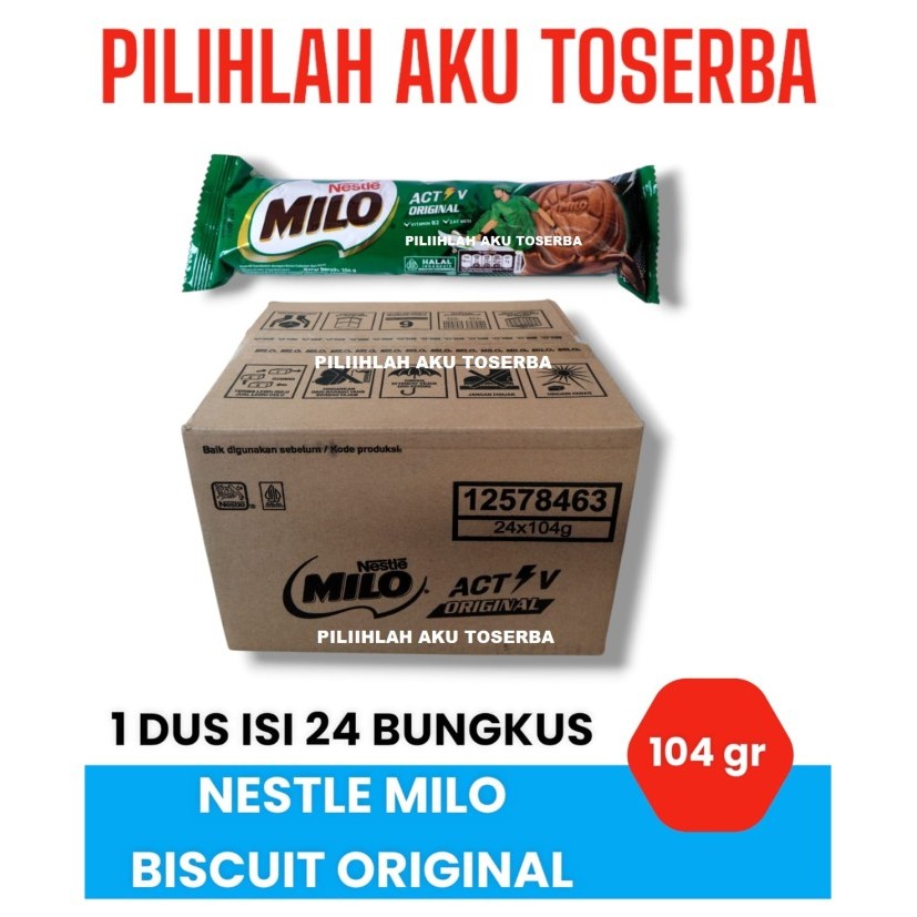 Jual Biskuit MILO ORIGINAL Roll 104 gr - ( HARGA 1 DUS ISI 24 ...