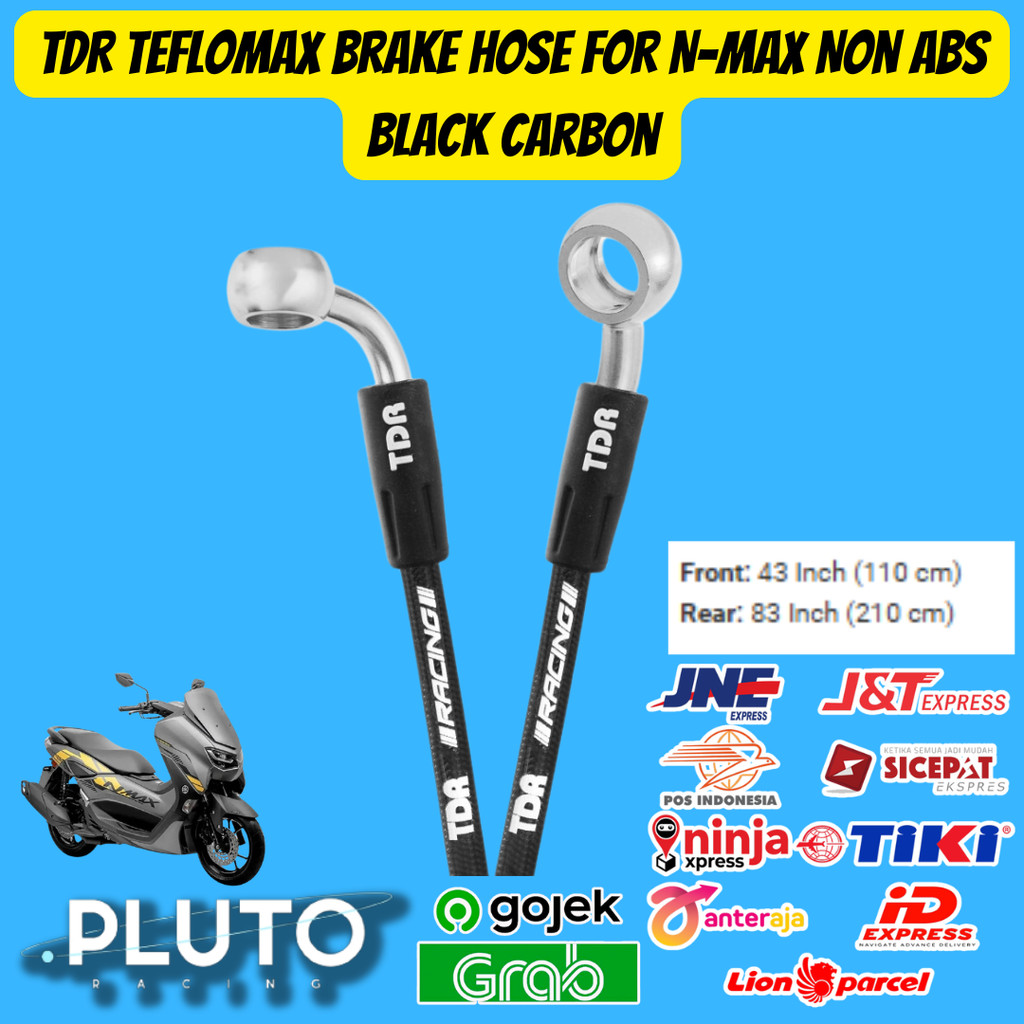 Jual TDR Teflomax Brake Hose For all new n-max n-max old NON ABS black ...