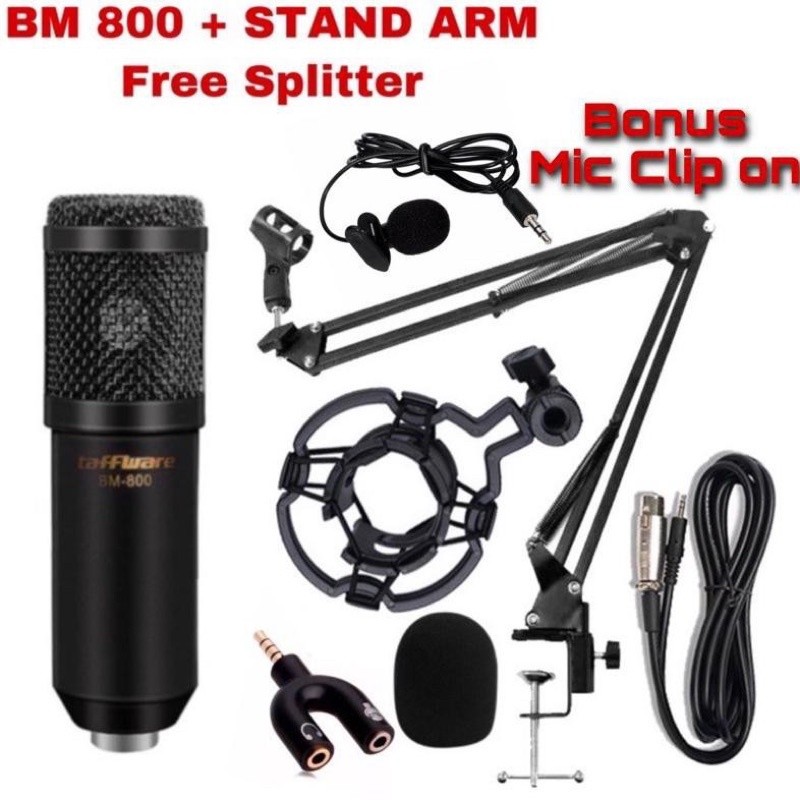 Jual PAKET MICROPHONE BM 800 SMULE OR YOUTUBER TAFFWARE | Shopee Indonesia