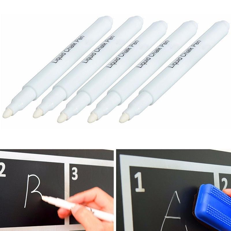 Jual NEW High-end 1/3PCS Erasable Dustless White Liquid Chalk Pen ...