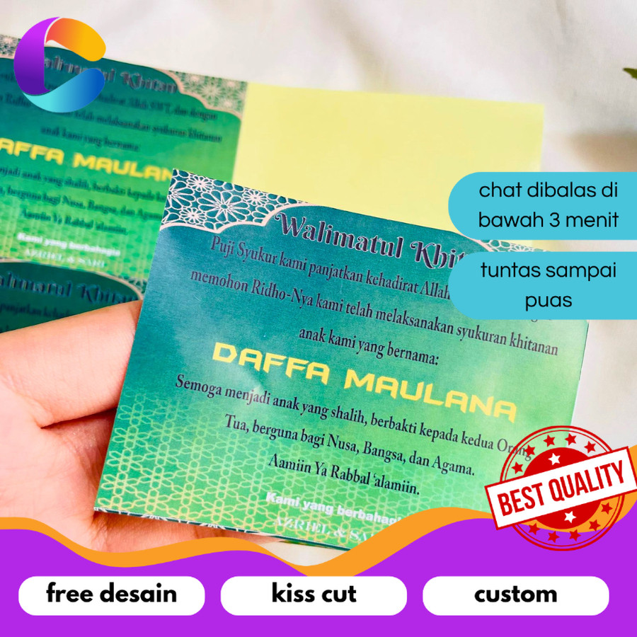 Jual Cetak INC Stiker Syukuran Khitanan (PAKAI FOTO) - Stiker Khitan ...