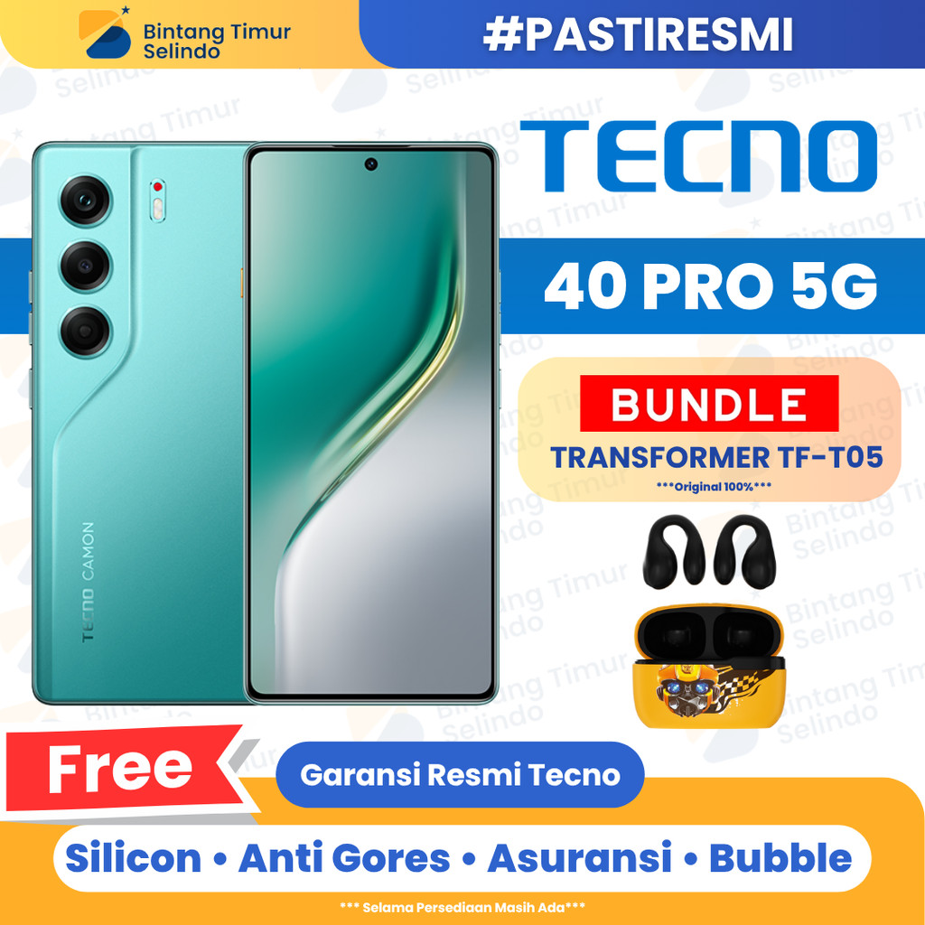 Jual [FLASHSNAP PRO] TECNO CAMON 40 Pro 5G 8/256GB AMOLED 144Hz 50MP+50MP IP68 5200mAh Garansi ...