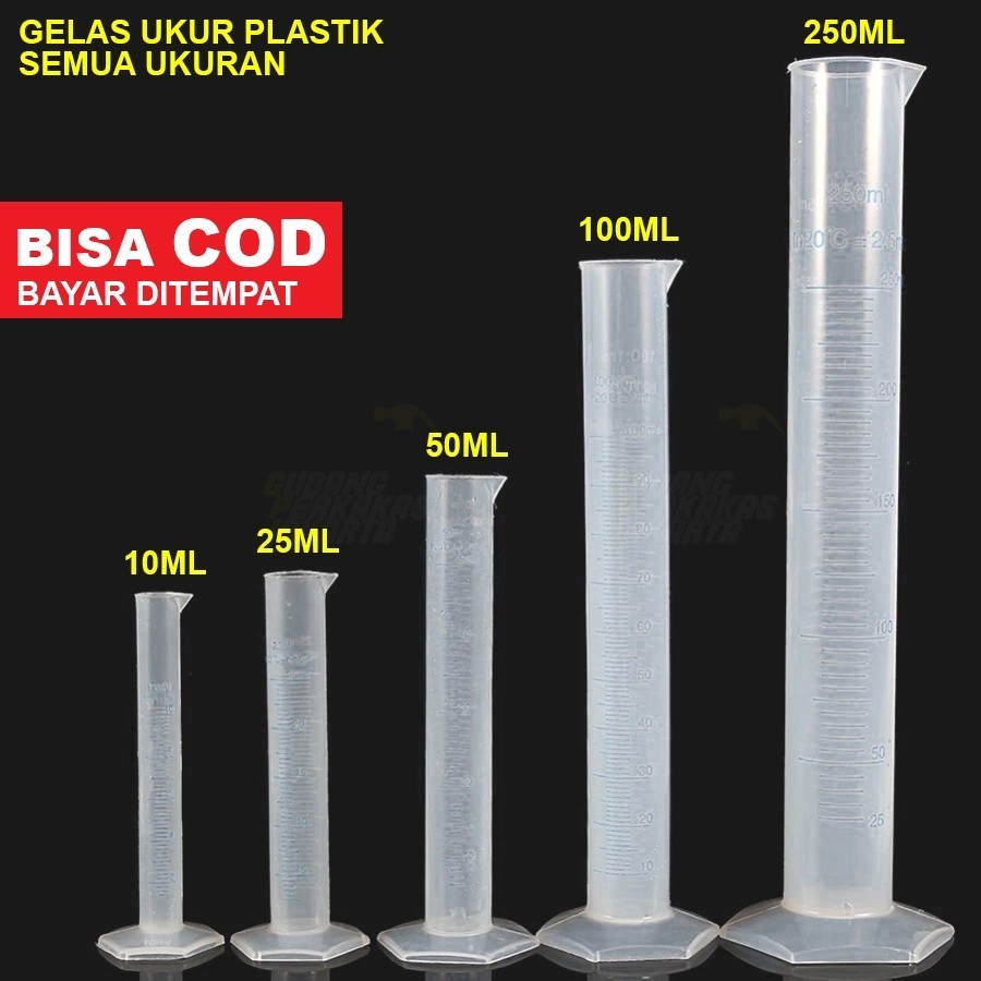 Jual Gelas Takar 100ml 250ml 1000ml Gelas Ukur Plastik Gelas Air Susu ...