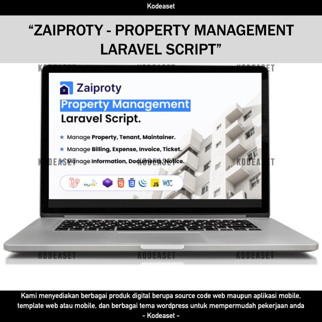 Jual ZAIPROTY - PROPERTY MANAGEMENT LARAVEL SCRIPT D300 | Shopee Indonesia