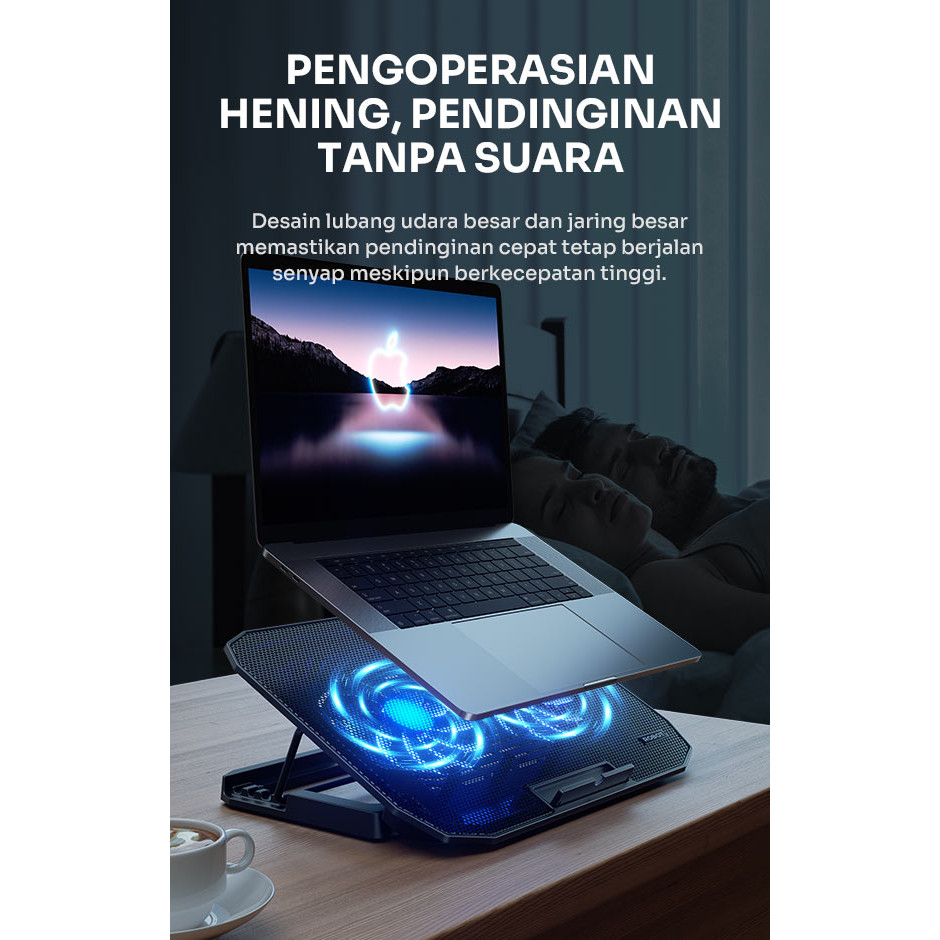 Jual ROBOT RCP10 Colling Pad Laptop 2 Fan For 10-16 Inch Silent ...
