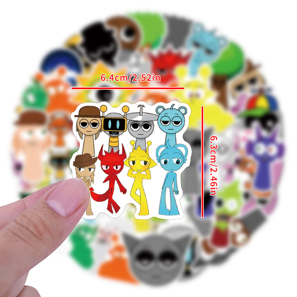Jual 10/30/55PCS Cartoon Game Incredibox Sprunki Stickers Decals ...