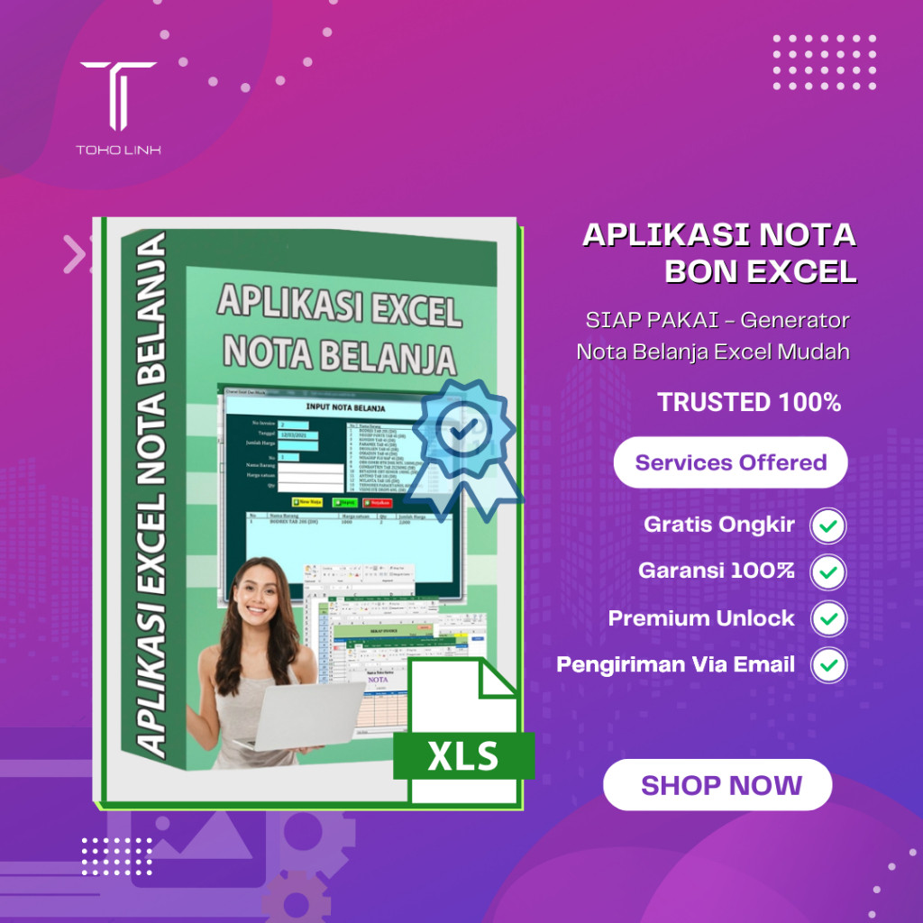 Jual NOTA BON EXCEL SIAP PAKAI - Generator Nota Belanja Excel Mudah Di ...