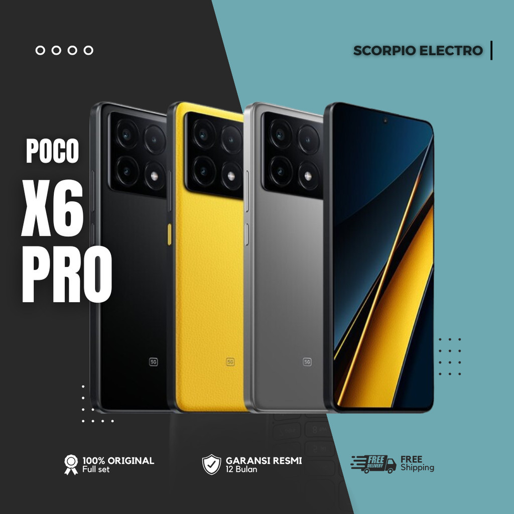 Jual HANDPHONE - XIAOMI POCO X6 PRO 5G GARANSI RESMI | Shopee Indonesia