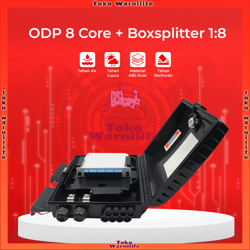 Jual Box ODP dengan Splitter 1/8 SC UPC Lengkap Dengan Double Lock ...