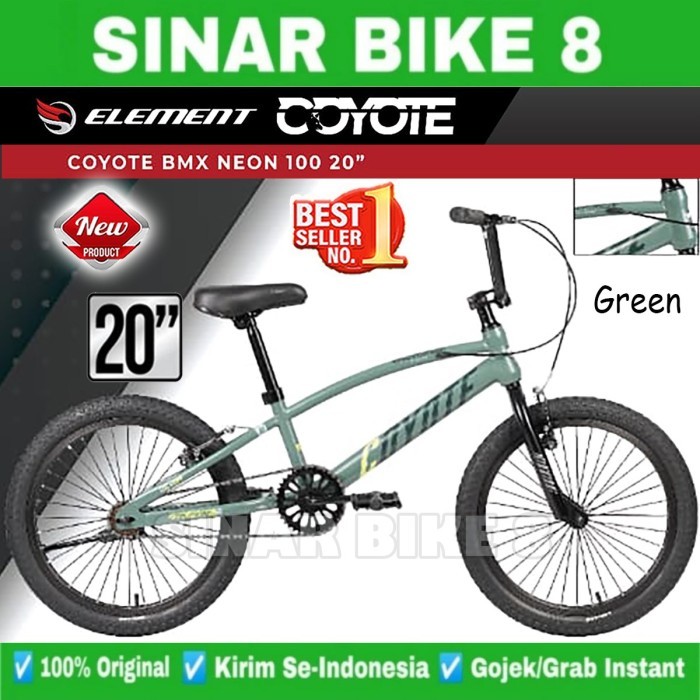 Jual Sepeda Anak Ukuran 20 Inch BMX ELEMENT COYOTE NEON 100 | Shopee Indonesia