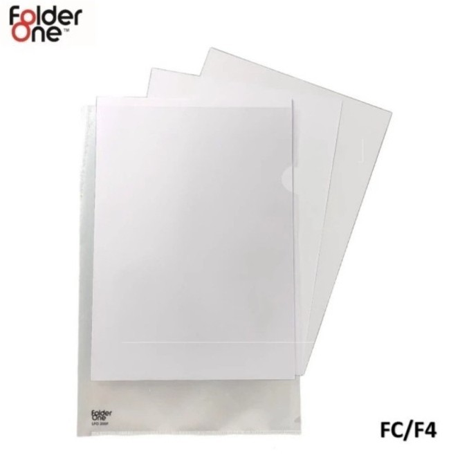 Jual Map L / Clear Sleeve Folder One F4 Folio Plastik Bening - 1 pack ...