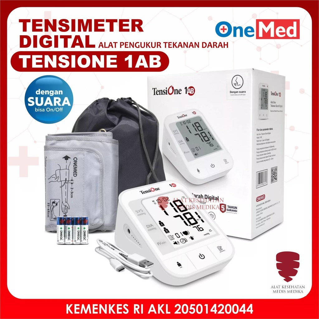 Jual Tensimeter Digital 1AB Ayah Bunda TensiOne Onemed + Suara Alat ...