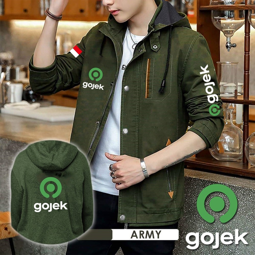 Jual JAKET DRIVER GOJEK MODEL TERBARU / GOJEK SEMI PARKA / DRIVER PRIA ...