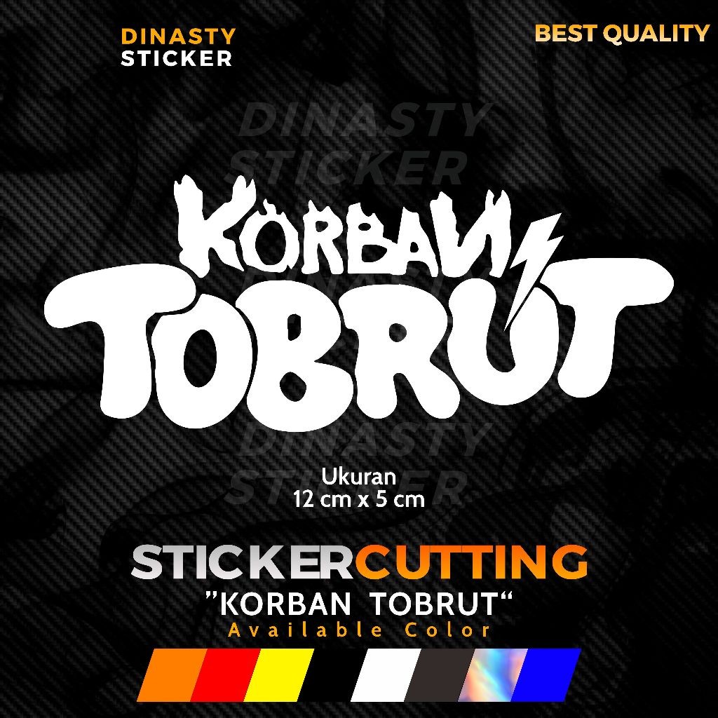 Jual STICKER STIKER CUTTING VIRAL KORBAN TOBRUT V1 | Shopee Indonesia