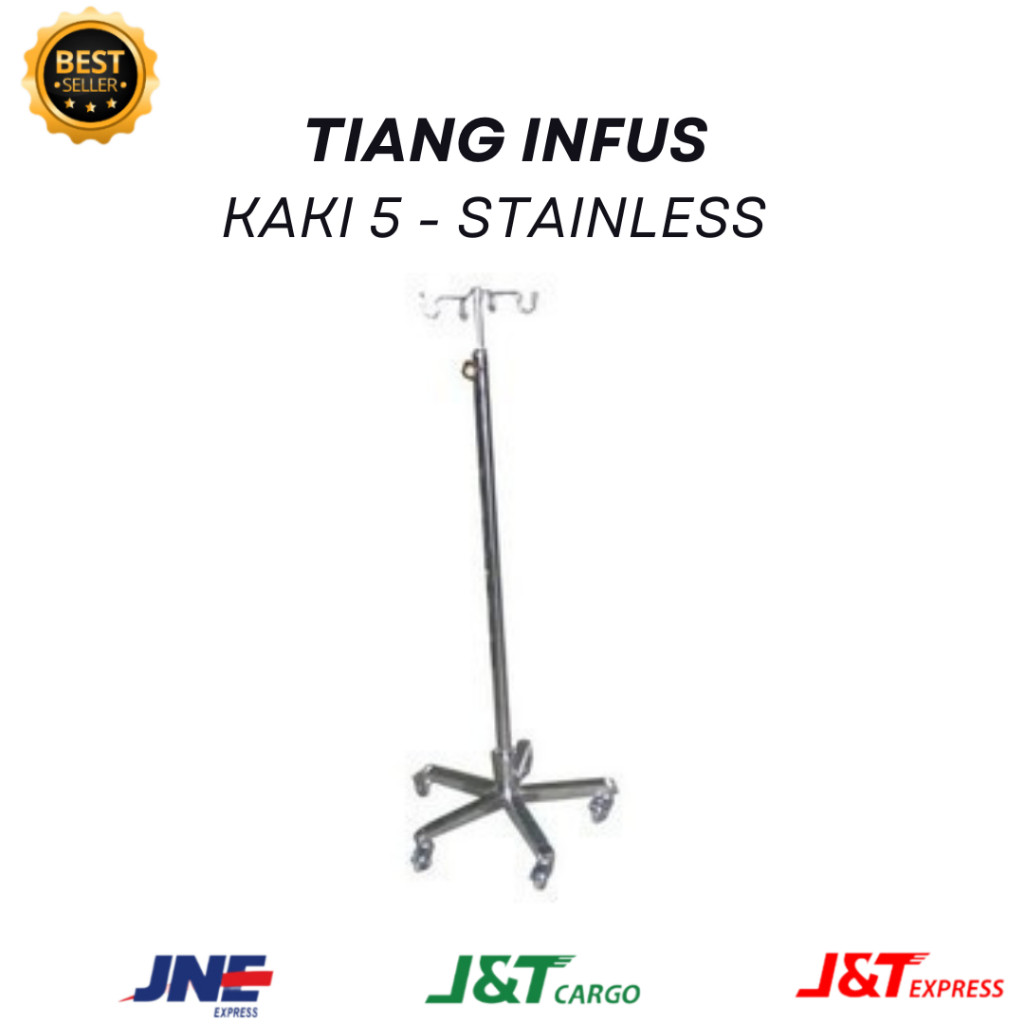Jual TIANG INFUS KAKI 5 || 5 KAKI STAINLESS - BESI - ABS | Shopee Indonesia