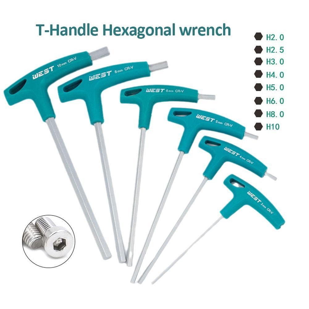 Jual T-Handle Hex Allen Key Screws Screwdriver Driver Tool Hex Wrench ...