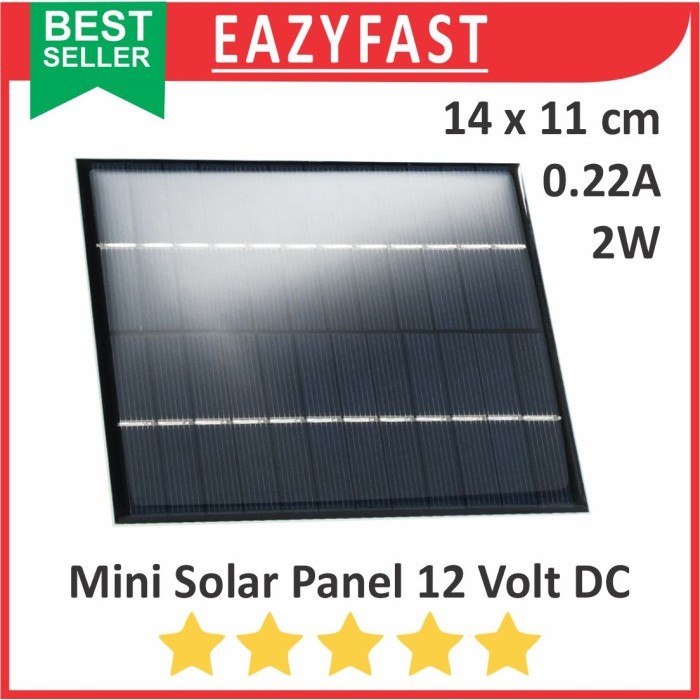 Jual Mini Solar Cell Panel Surya PV 12V 12 V Volt DC 2W Pembangkit ...
