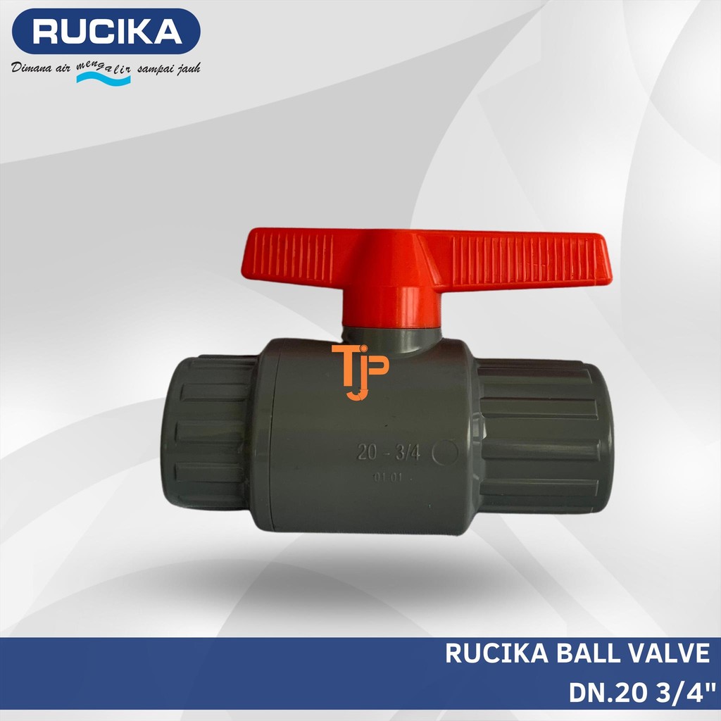 Jual RUCIKA BALL VALVE PVC 3/4" DN.20 POLOS STOP KRAN PVC 3/4" | Shopee Indonesia