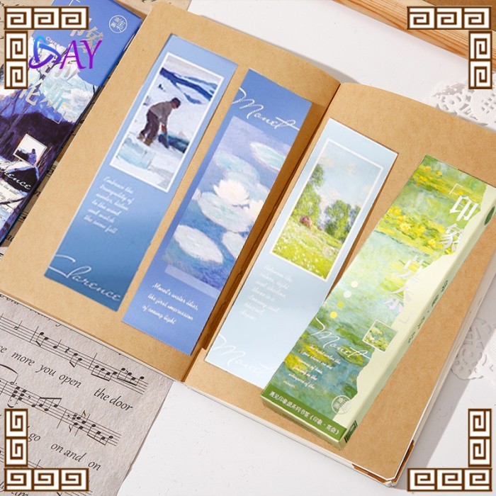 Jual 30pcs [Per Box] Pembatas Buku Motif Paper Bookmark Painter Series ...