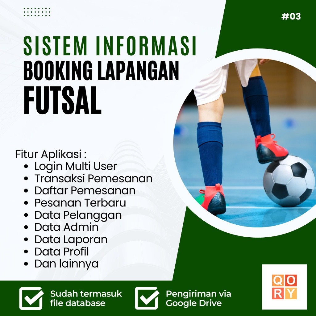 Jual Source Code Program Aplikasi Sistem Informasi Booking Lapangan Futsal Berbasis Web PHP ...