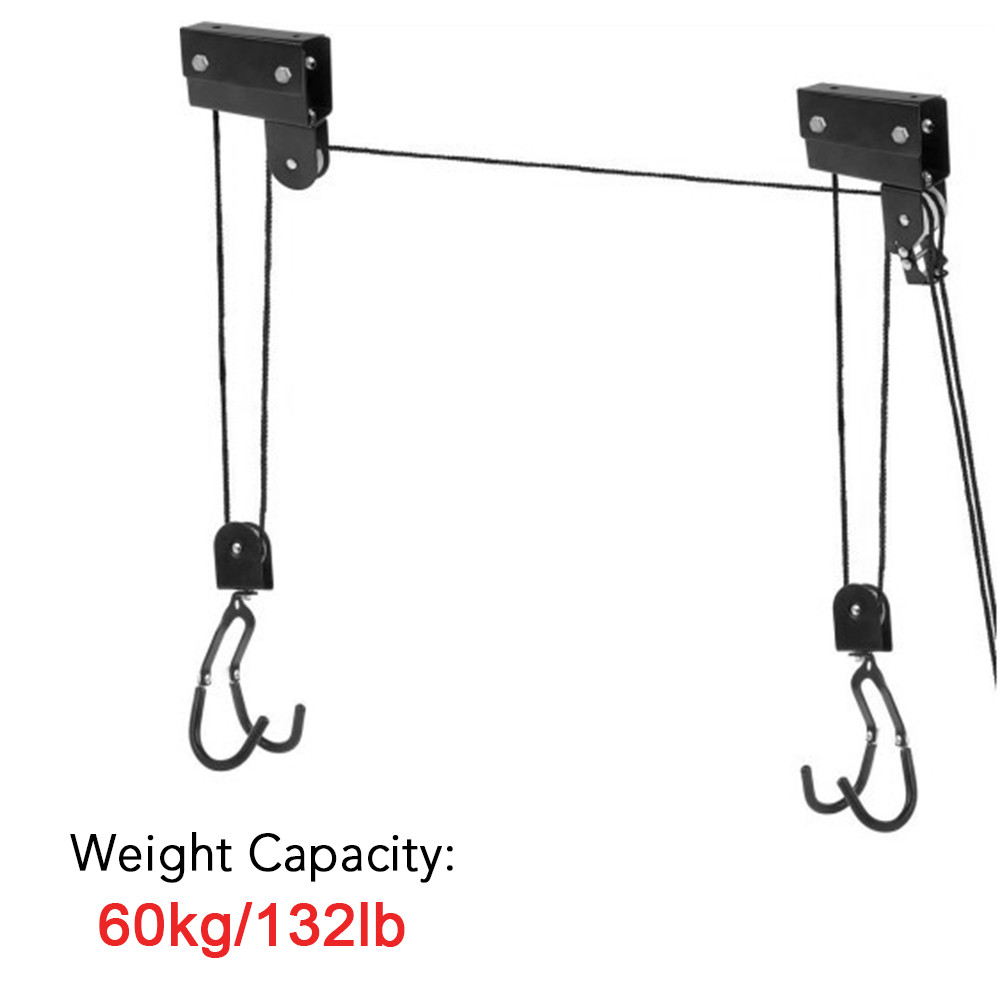 Jual Bicycle Hoist Garage Storage Bike Lift Pulley System with 60kg ...