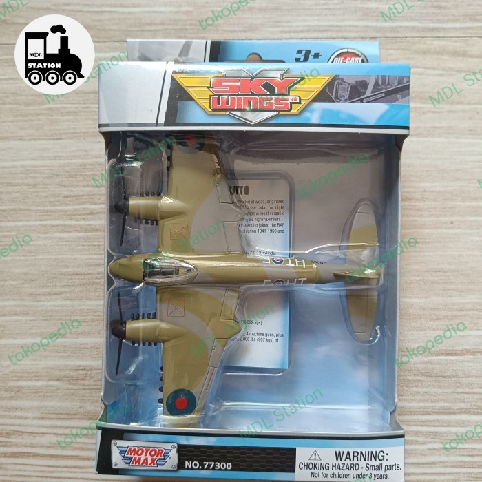 Jual EF90 Motormax Sky Wings - DE HAVILLAND MOSQUITO Diecast Pesawat 1: ...