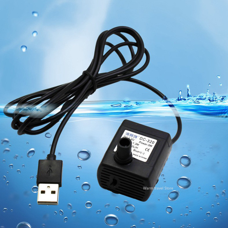 Jual 3W 500L/H Mini USB Water Pump DC 5V USB Micro Submersible Pumps ...