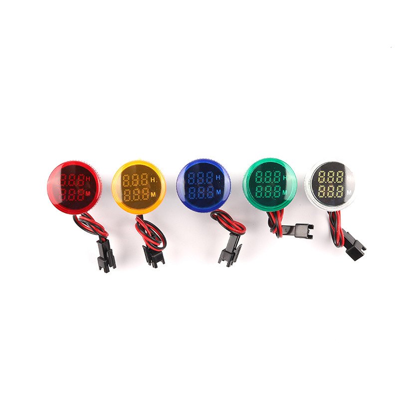 Jual 22MM Led Round Square Digital Timer Meter 0-60 minute/0-999hour AC ...