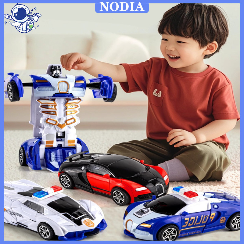Jual Nodia Toys 2 IN 1 Bump Go Mainan Mobil Jadi Robot Polisi Robot ...
