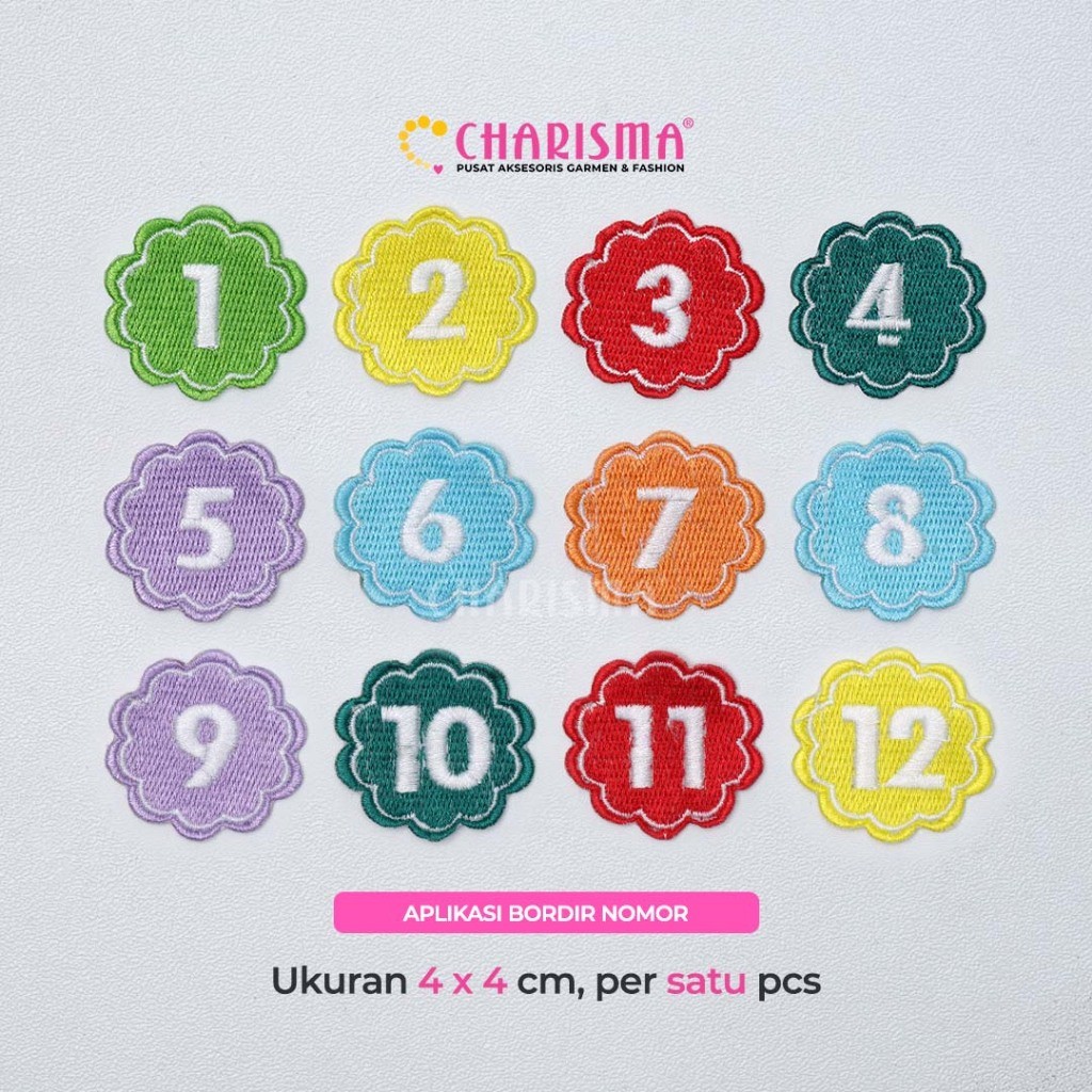 Jual Charisma Aplikasi Patch Angka Variasi 4 - Aksesoris Baju/Tempelan ...