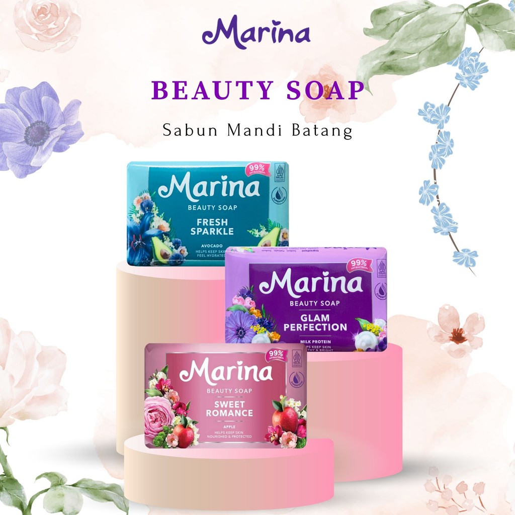 Jual Marina Sabun Batang Natural Beauty Bar Saop 60gr - Sabun Mandi ...