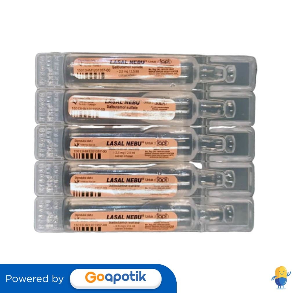 Jual Lasal Nebu 2.5 Mg/ 2.5 Ml Cairan Inhaler 2.5 Ml Vial | Shopee ...