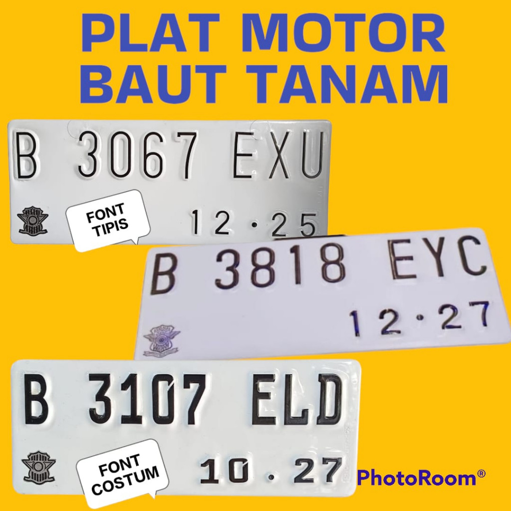 Jual bikin nempah plat nomor motor Buat Baru Cetak Angka Plat Motor ...