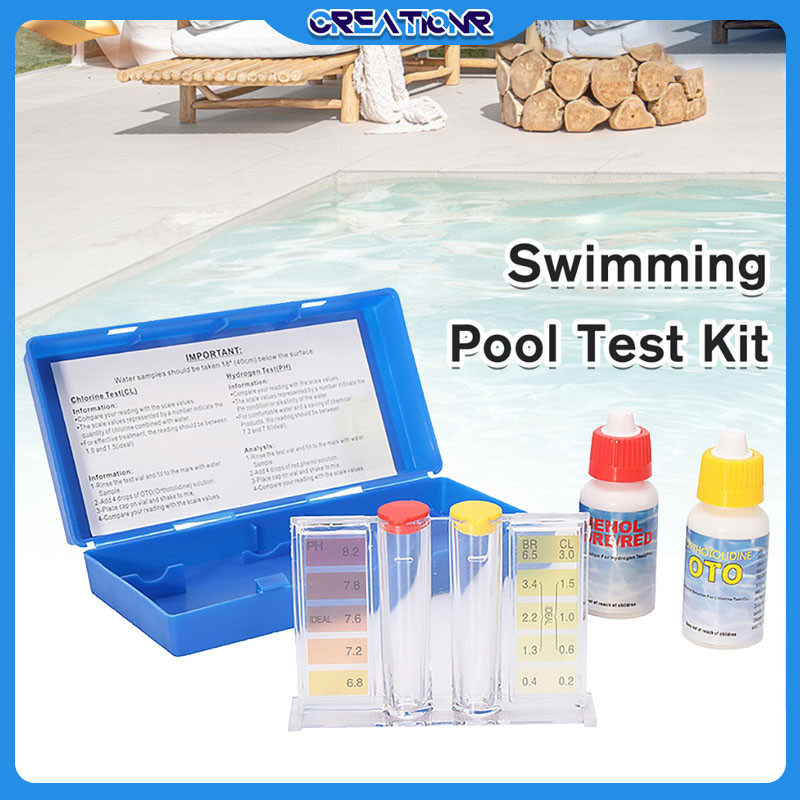 Jual Test Kit Kolam Renang 2 In 1/Alat Ukur PH Dan Klorin/Pool Water ...