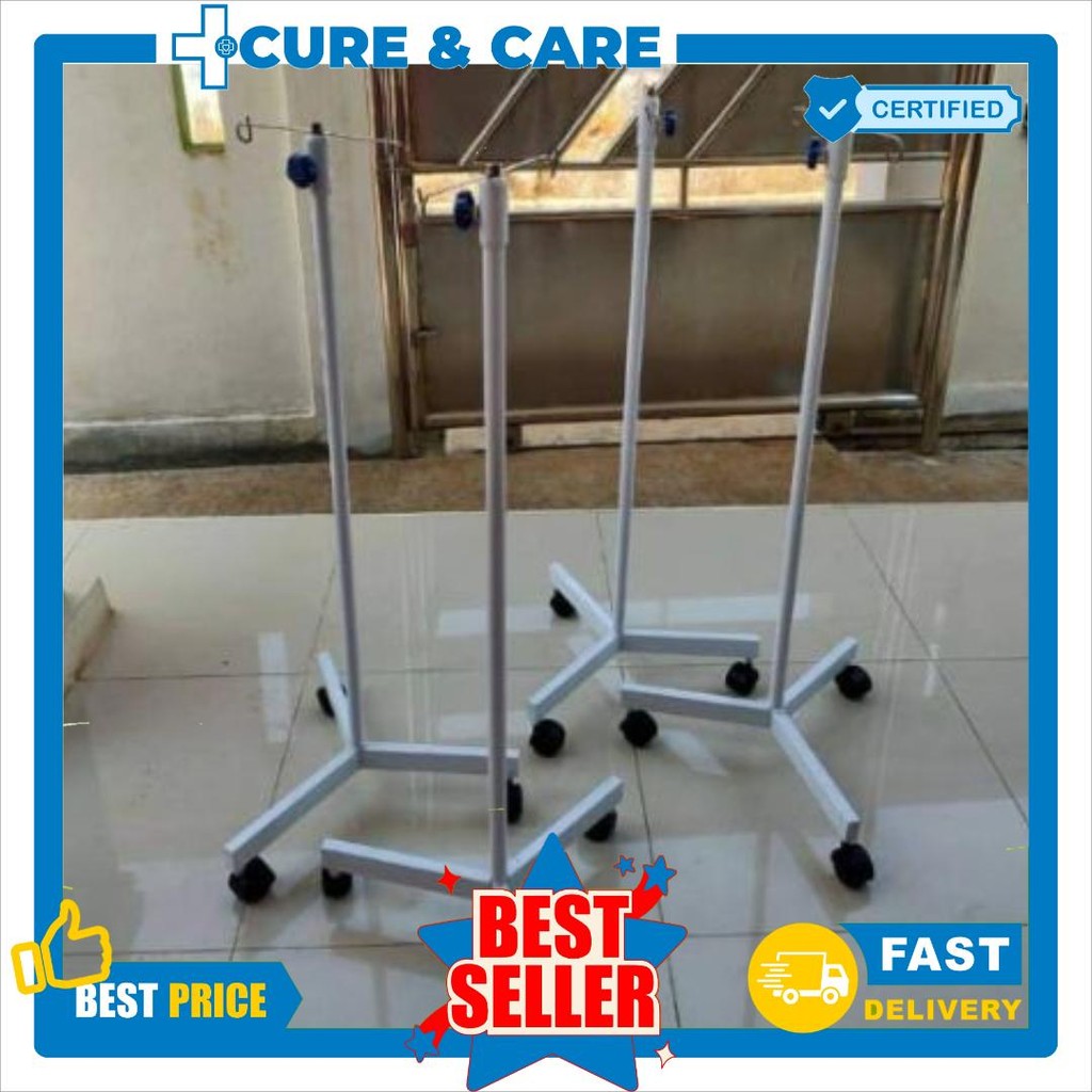 Jual Tiang infus kaki 3 Gantungan infus Besi Standar infus kaki 3 Tiang ...