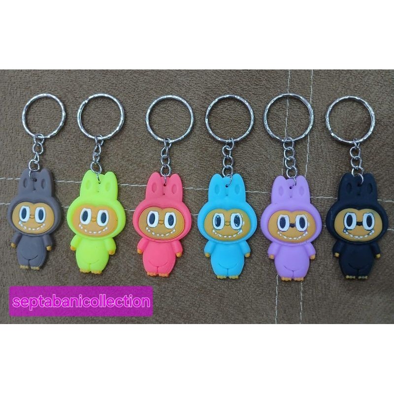 Jual GANCI LABUBU GANTUNGAN KUNCI LABUBU MINI BAHAN KARET 1 PCS ...