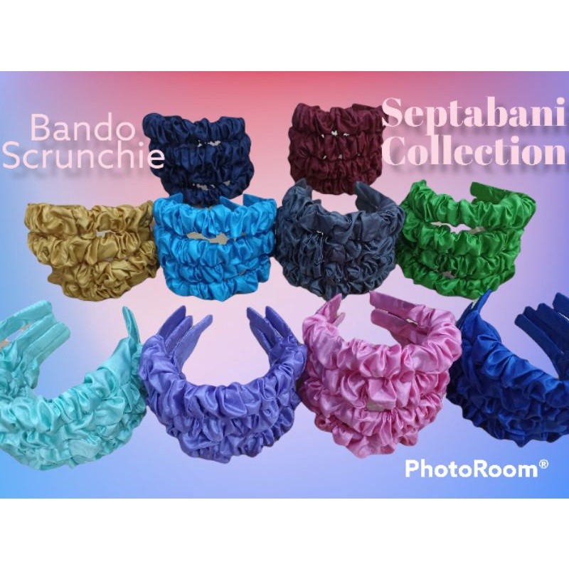 Jual bando scrunchie / bando nagita / bando kerut wanita gaya korea ...