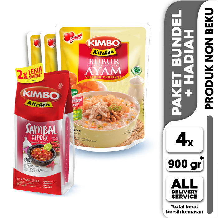 Jual Paket KIMBO Sambal Geprek & Bubur Ayam Triple Pack | Shopee Indonesia