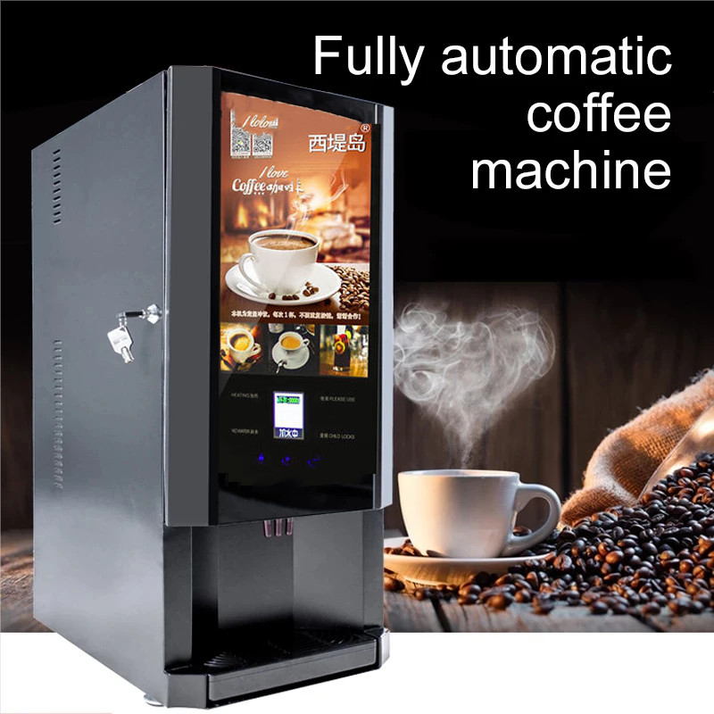 Jual Automatic Instant Coffee Machine Commercial Cold and Hot Self ...