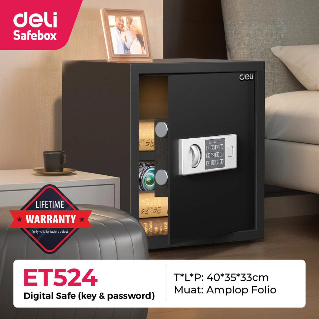 Jual BRANKAS DIGITAL DELI ET-524 / SAFE DEPOSIT BOX / CASH BOX ET524 ...