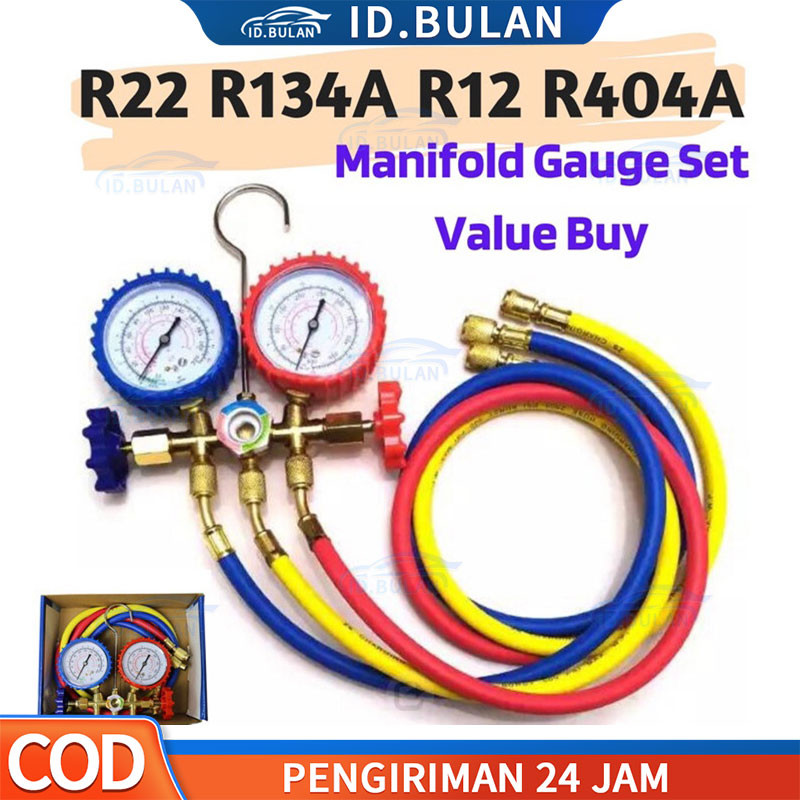 Jual Paket komplit isi AC mobil R134a double manifold/Paket lengkap isi ...