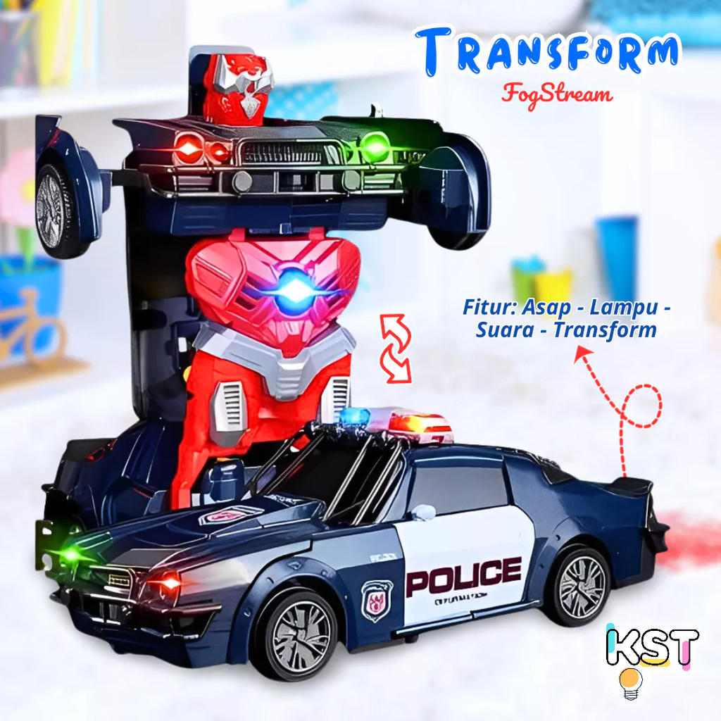 Jual [KST] Transform Berasap Mobil Police | Mainan Mobil Mobilan ...