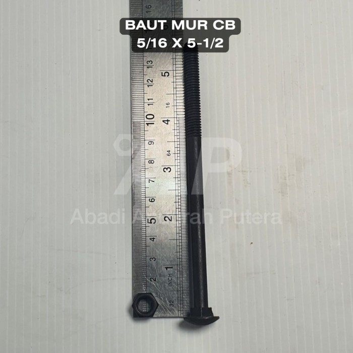 Jual Baut Mur CB 5/16 x 5-1/2 inch Baut Payung merk TMS | Shopee Indonesia