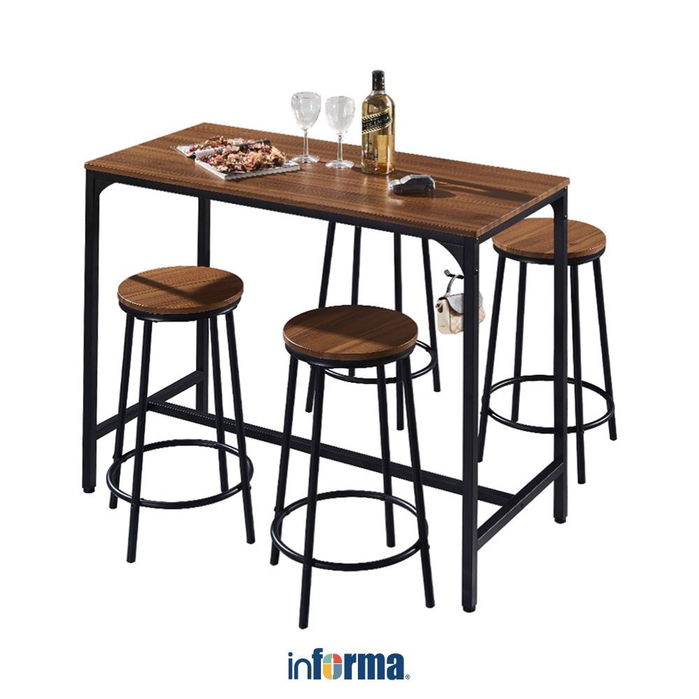 Jual Informa Balgan Set Meja & Bangku Bar - Cokelat Bar Stool Kursi ...