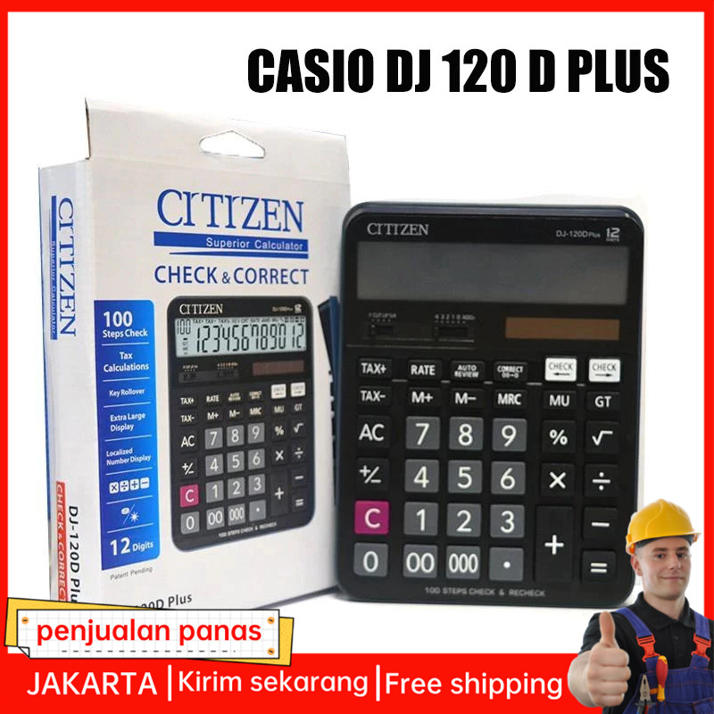 Jual Kalkulator Casio MJ 120D PLUS CHECK CORRECT | Shopee Indonesia