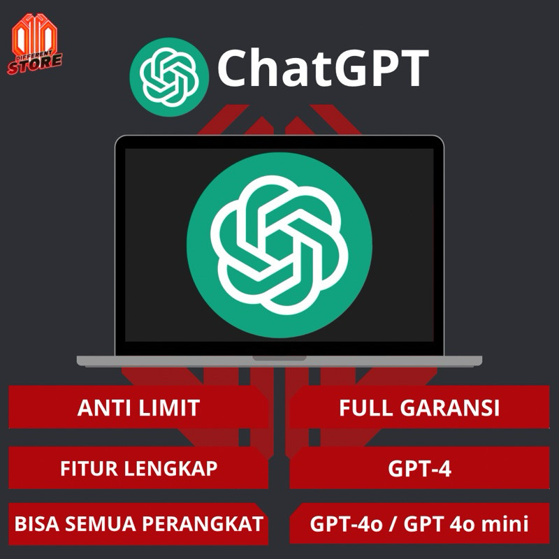 Jual chatGPT-4 | AKUN CHAT GPT PLUS 1 TAHUN FULL GARANSI | Shopee Indonesia