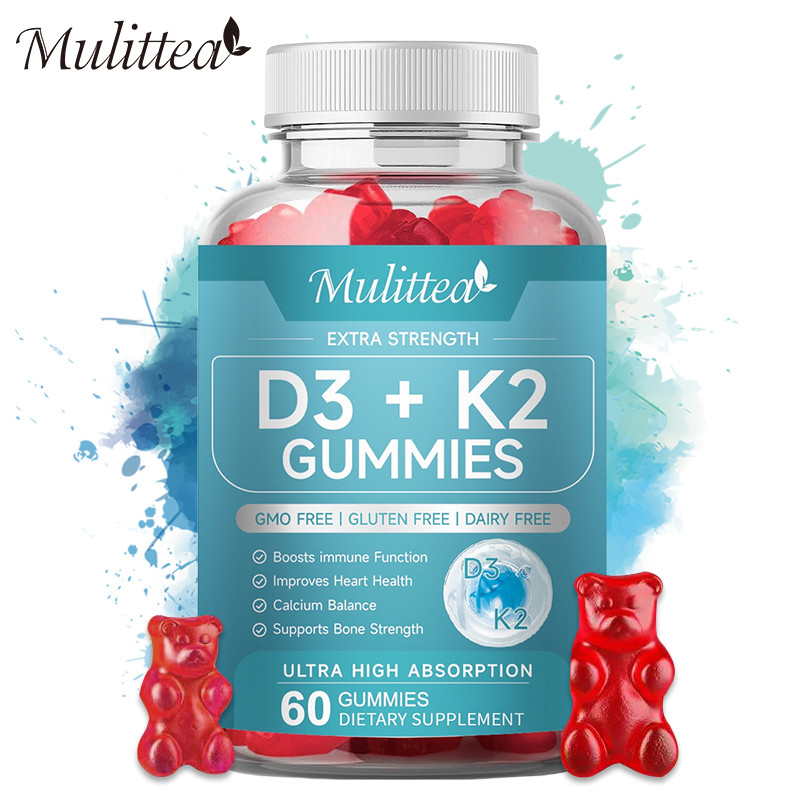 Jual Mulittea Vitamin D3 K2 Gummies For Kids & Adults Supports Healthy ...