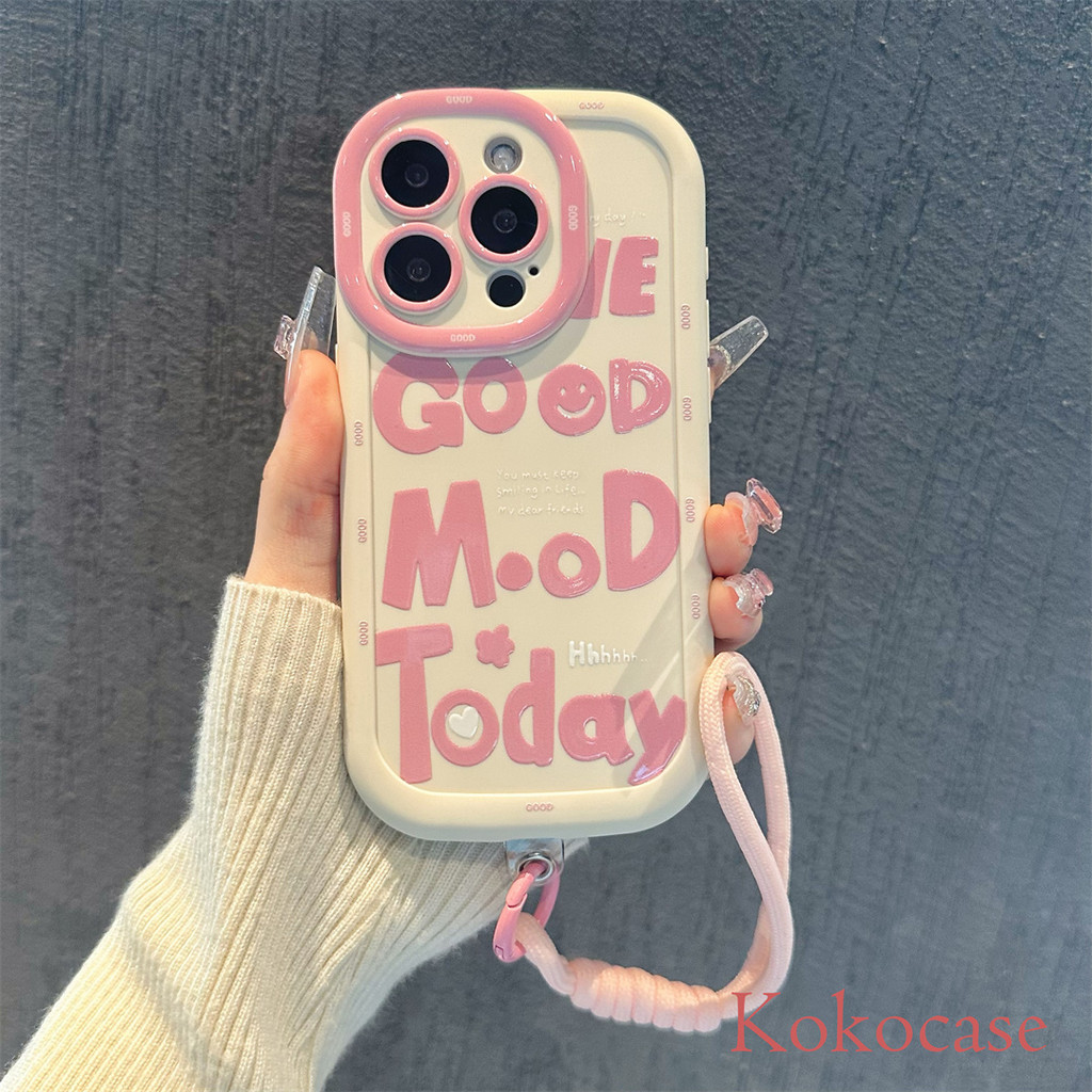 Jual Casing ponsel Gelang wajah tersenyum huruf merah muda Kompatibel ...